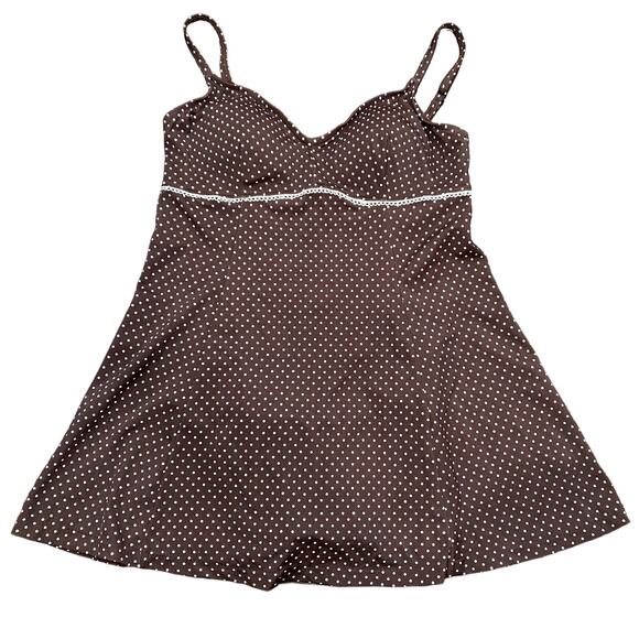 Rose Marie Reid | Swim | Vintage Rose Marie Reid Brown White Polka Dot ...